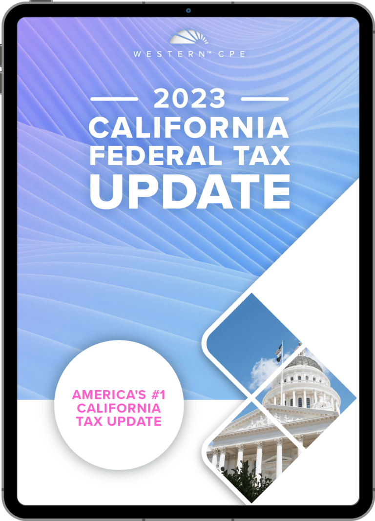 2023 California Federal Tax Update - Western CPE